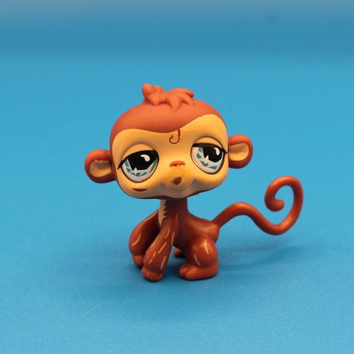 LPS Littlest Pet Shop #485 Brown Monkey w/Blue Eyes 2007 "Sportiest" No ...