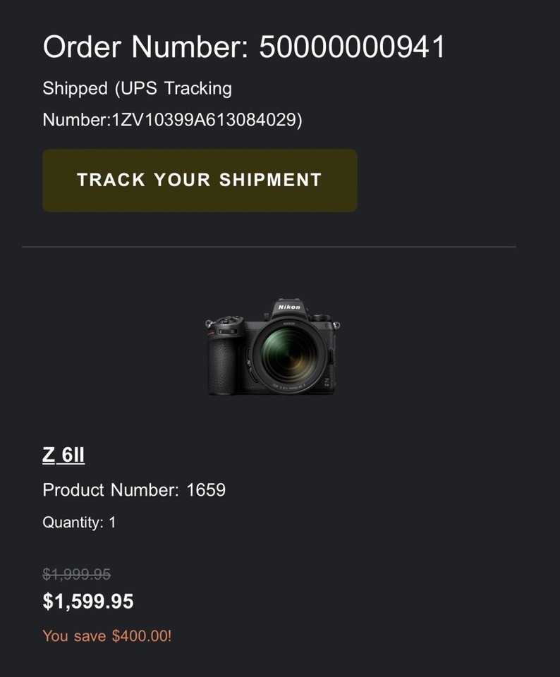 Nikon Z 6II 24.5MP Mirrorless Camera - Black (Body Only) 18208016594| eBay