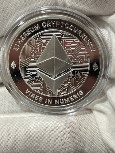 ETHEREUM Cryptocurrency Pure .999 Silver Round Coin in capsule FREE ...