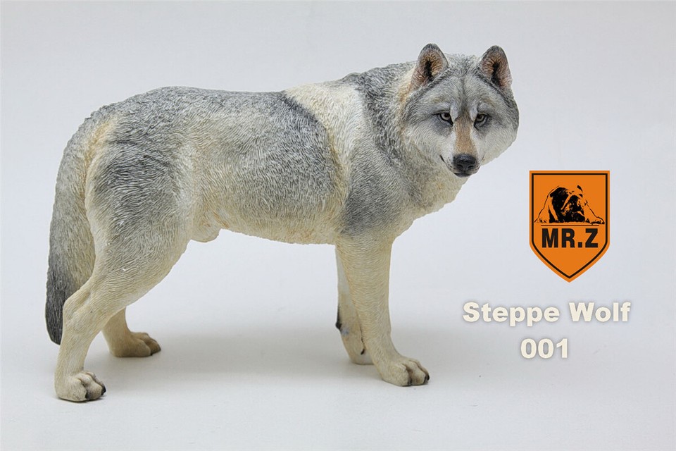 Mr.Z 1:6 Scale Steppe Wolf Model Wild Animal Figure Toy Collection ...