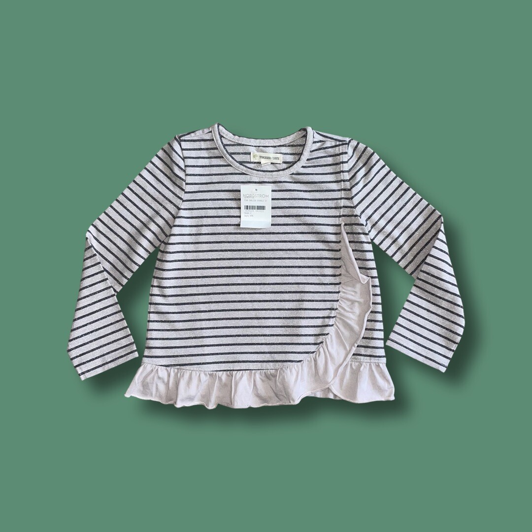 Tucker & Tate Little Girls Striped, Ruffle Top Size 4 | eBay
