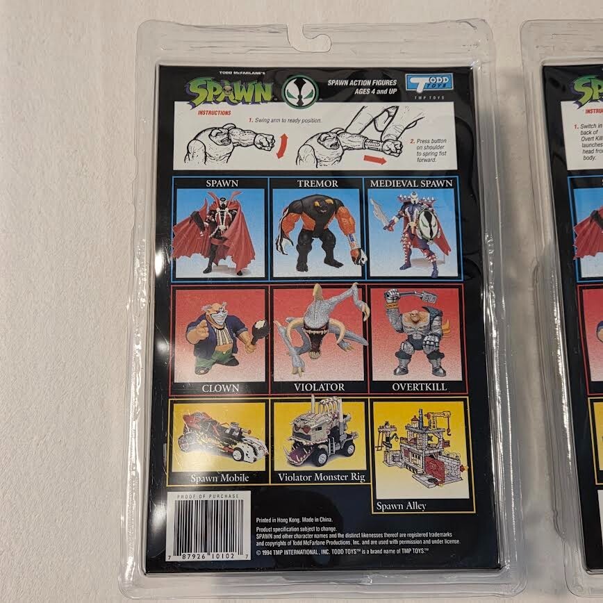 1994 McFarlane Spawn OVERTKILL & TREMOR Action Figures Sealed w/ Comic ...