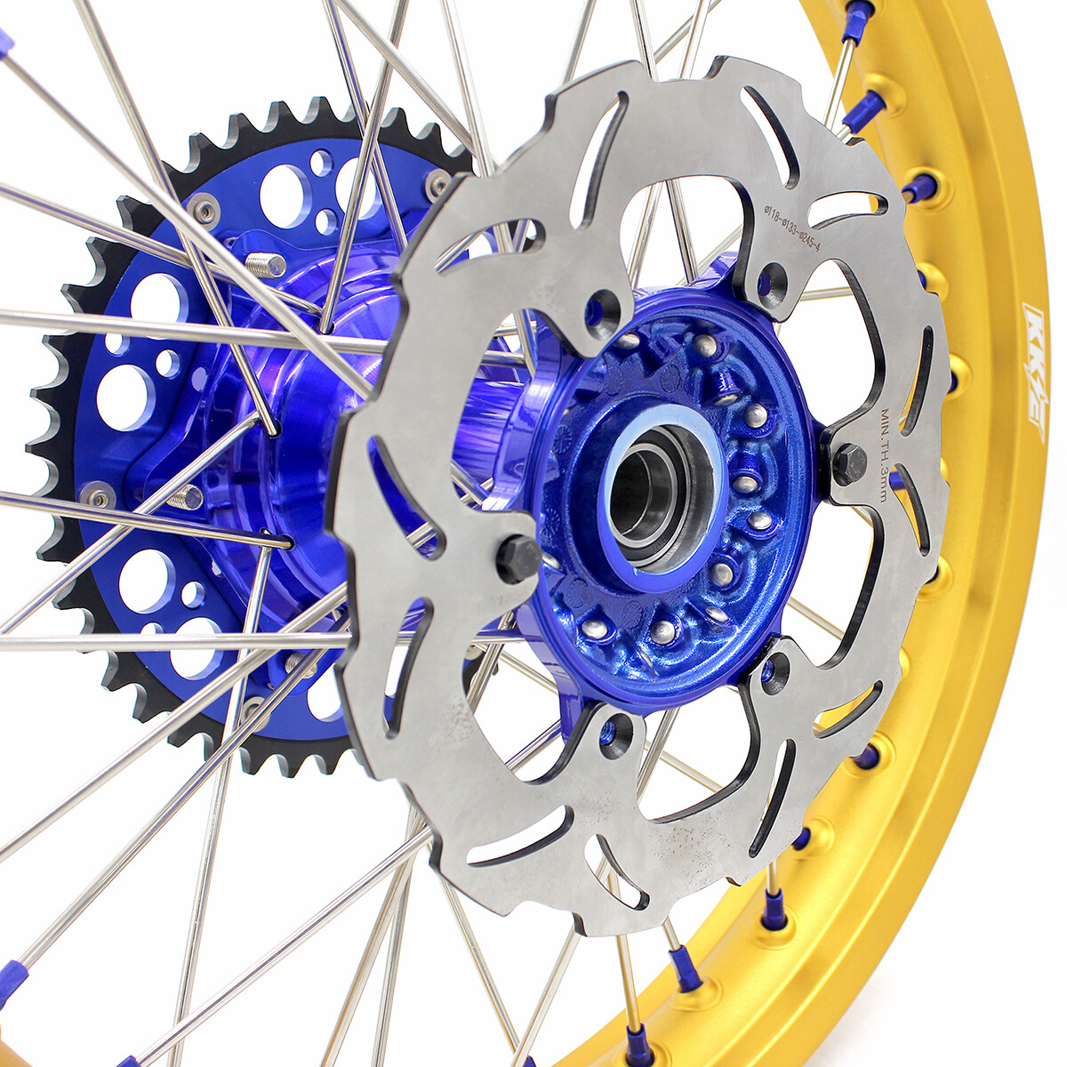 KKE 21-19" Cast Wheels Rims Fit Yamaha YZ125/250 1999 YZ250F/450F 2003 ...