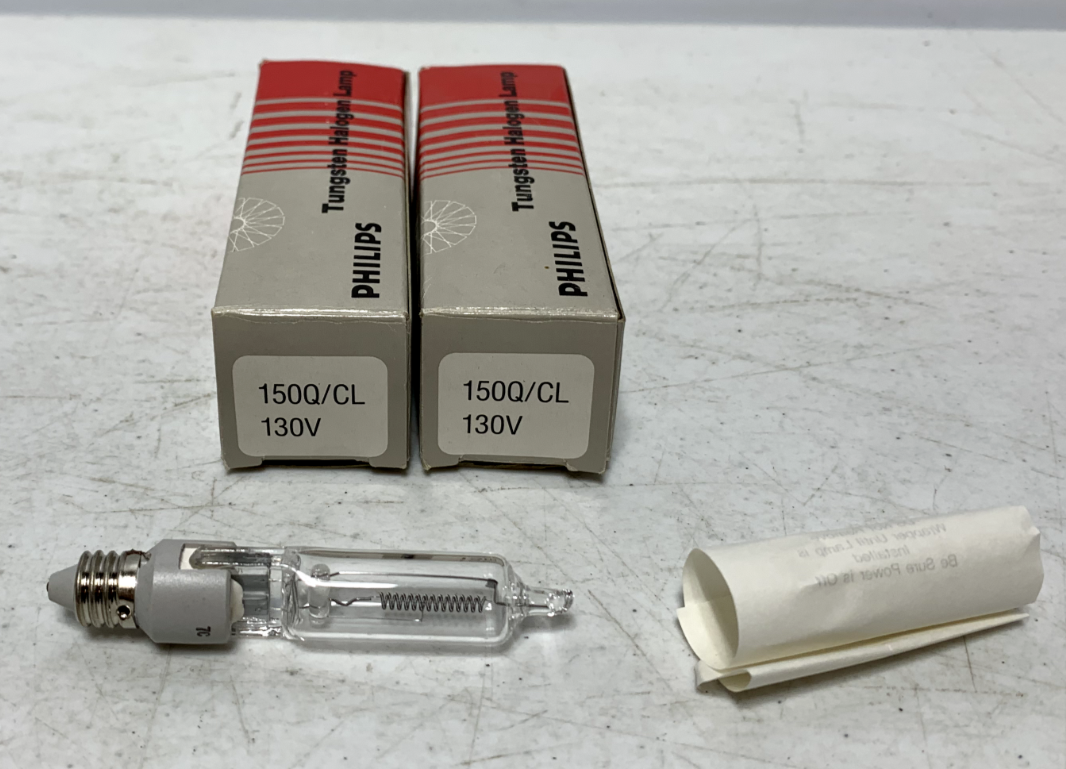 Philips 150Q/CL Tungsten Halogen Lamp 130V (lot of 2) | eBay
