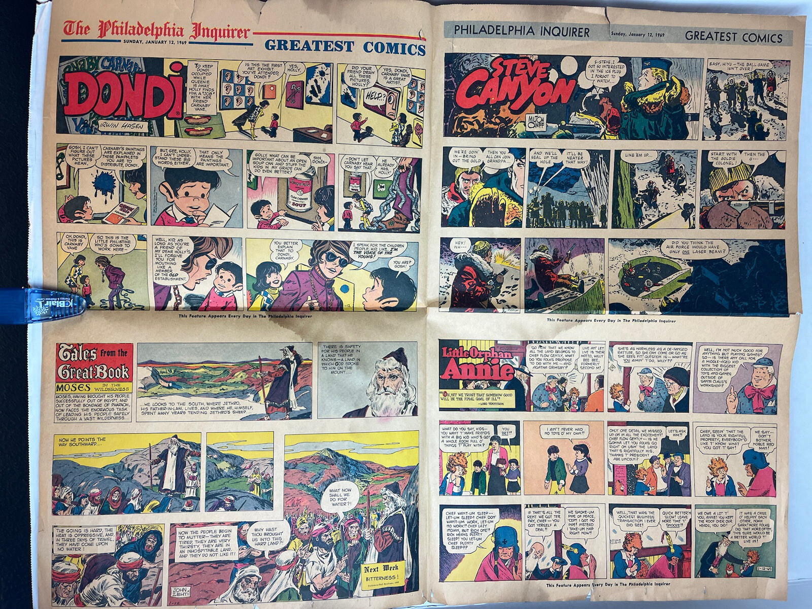 💥Philadelphia Inquirer Jan 12 1969 Color Comics Section Presidents 1 ...