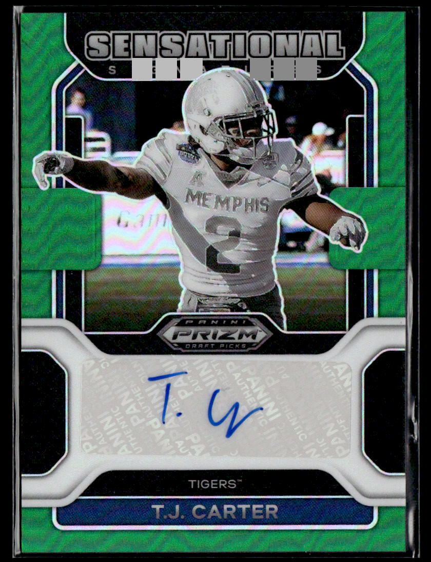 2022 Panini Prizm T. J. CARTER RC Sensational Signatures BIRMINGHAM ...