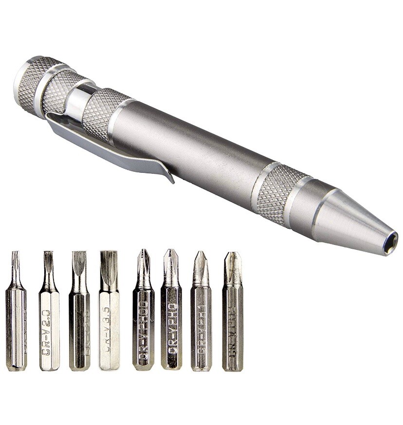 (2) Multi Tool Screwdriver Pens - 8 In 1 Mini Repair Tool Screw Driver ...