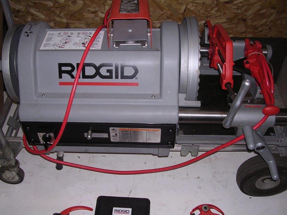 RIDGID 1224 Pipe Threader Front Cover Switch Mnt Warning Plate 711 714 ...