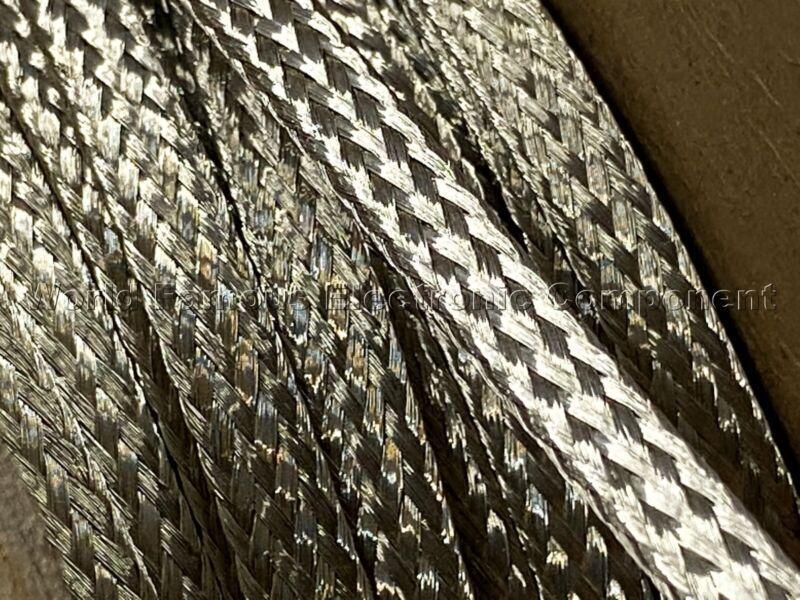 1/8" Tinned Copper Metal Braided Sleeving For Cable Shield,Silver color ...