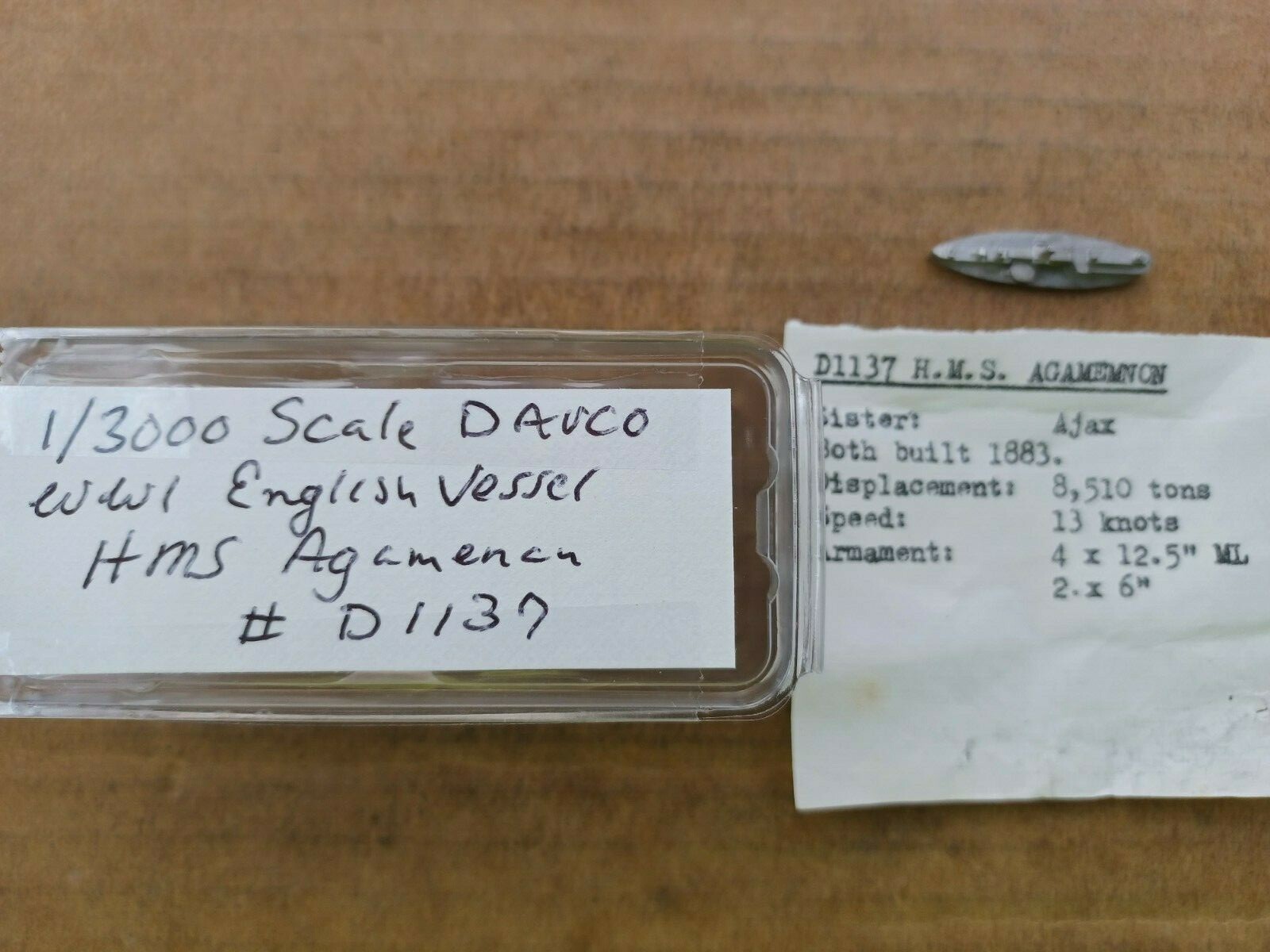 1/3000 mm Scale Davco WWI Vessels HMS Agamenon - Central de Registro de ...