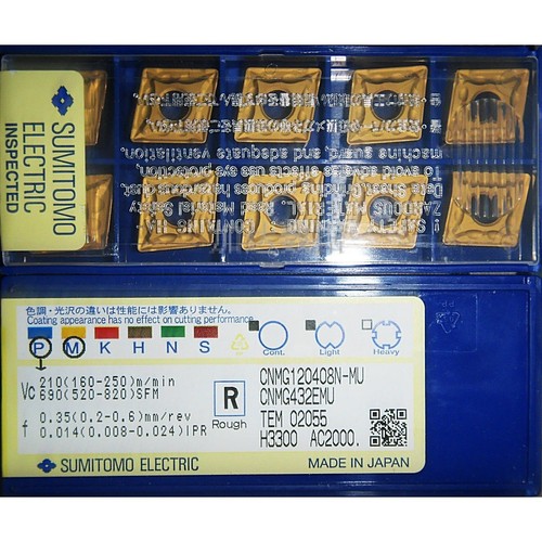 10Pcs/Box SUMITOMO CNMG120408N-MU AC2000 CNMG432EMU Carbide Insert ...