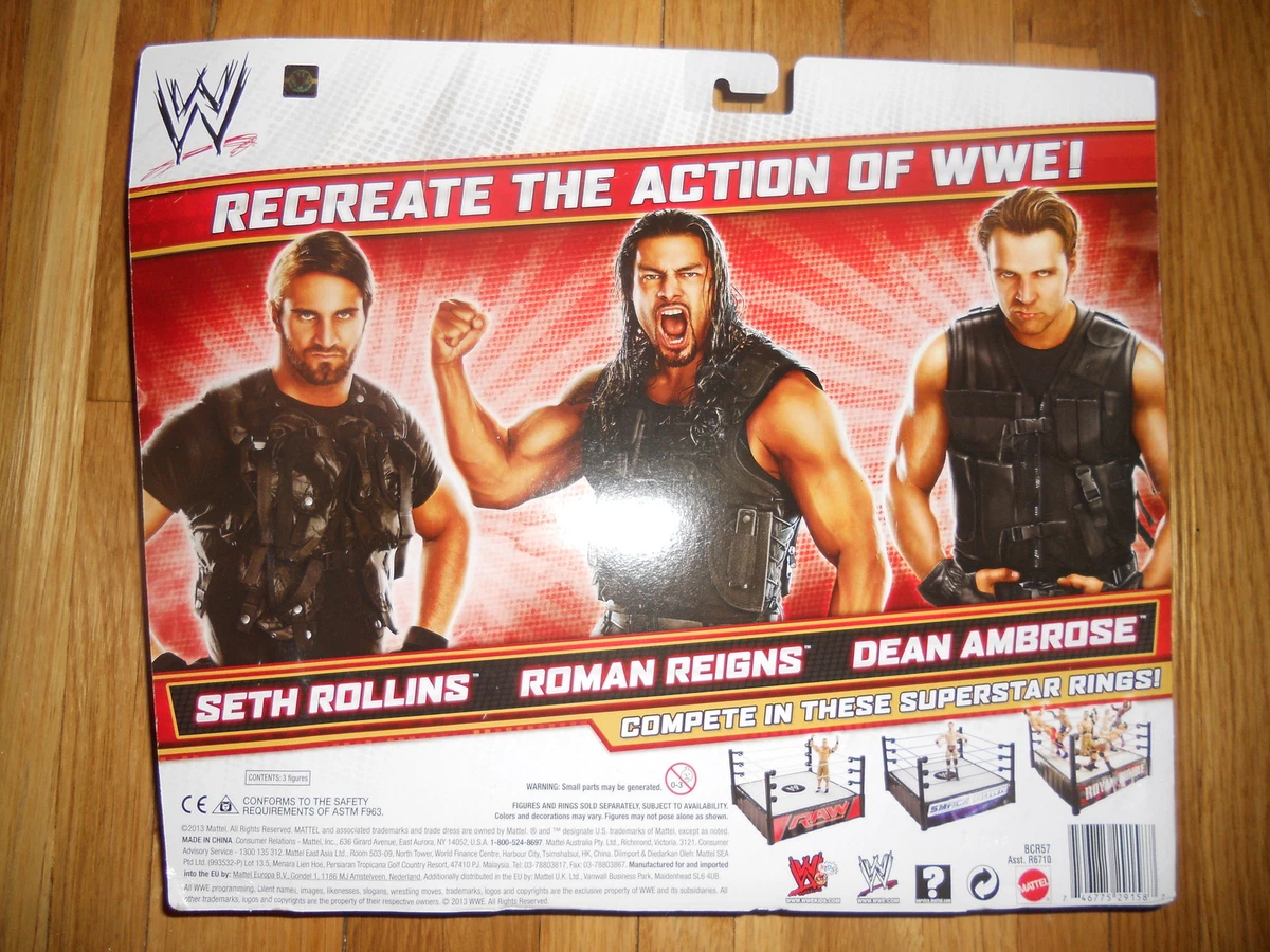 Wwe The Shield Seth Rollins Roman Reigns Dean Ambrose Exclusive 3 Pack