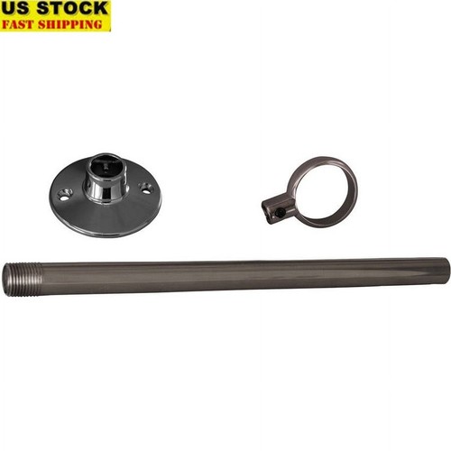 Shower Rod Ceiling Support Assembly Metal Adjustable Flange ...