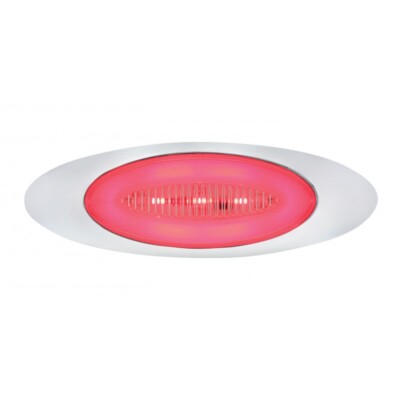Clear Red 13 LED Glo Halo Truck Trailer Side Marker Clearance Lights ...