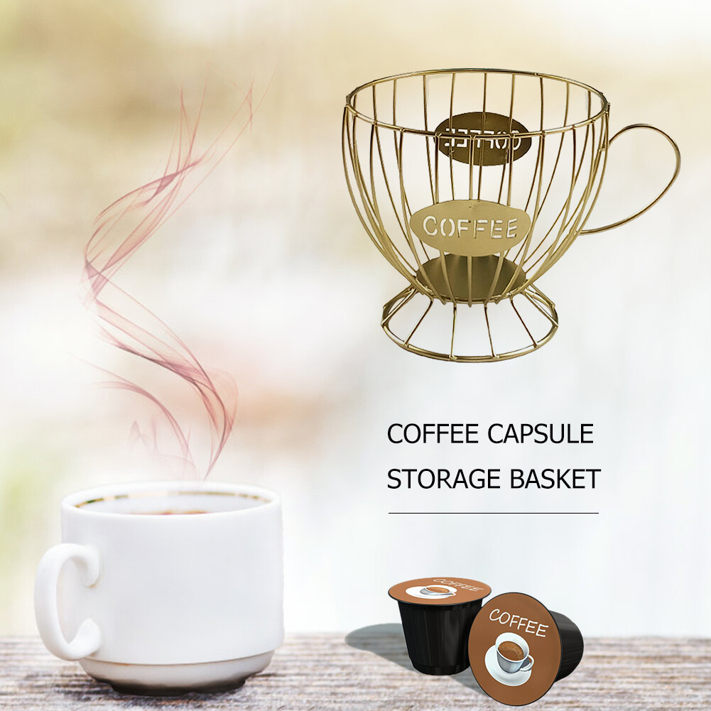 Universal Coffee Capsule Pod Basket Metal Coffee Mug Rack Holder Cafe ...