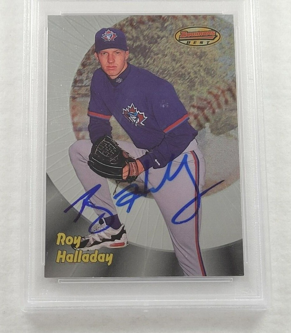 Rare 1998 ROY HALLADAY Signed Bowman ROOKIE Card-HALL OF FAME-PSA ...