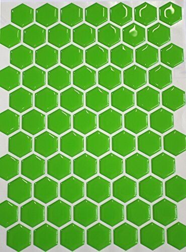 Design your own 3D Resin Domed Gel Tank Pad 70 Hexagon Decal set (Lime ...