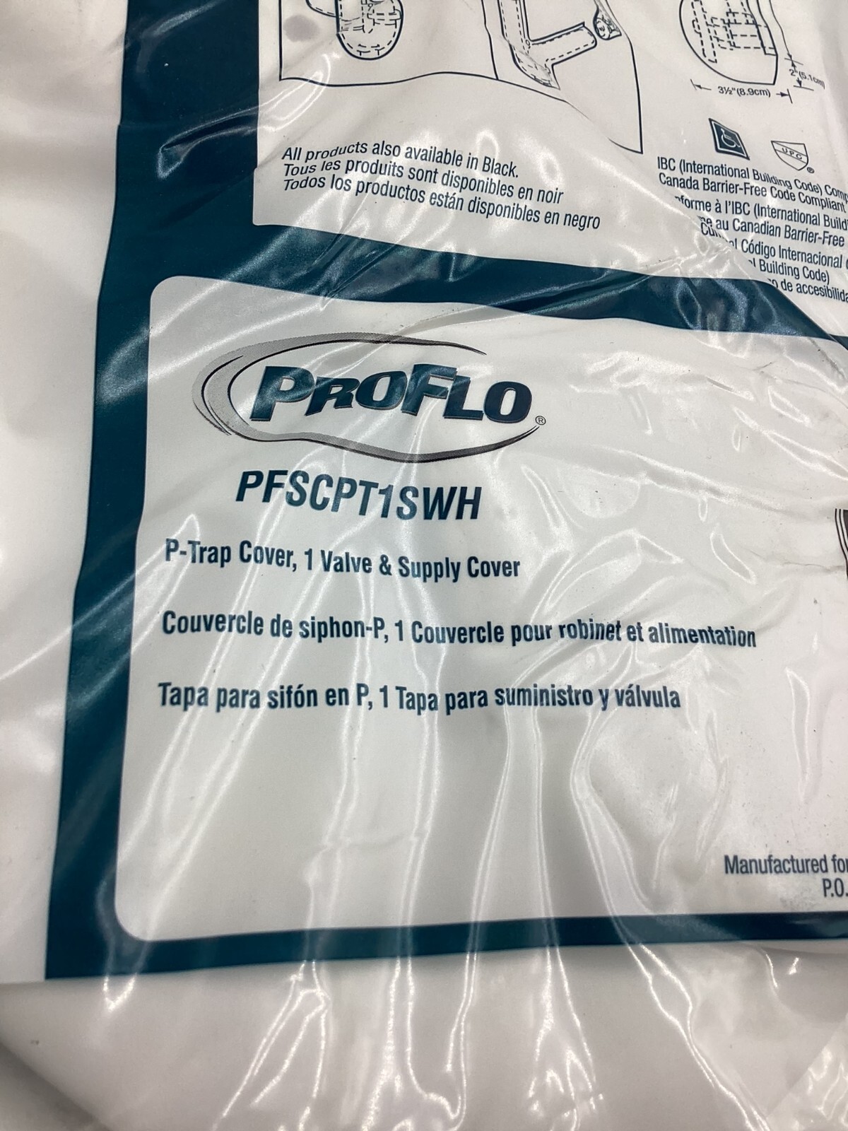 (QTY 4) ProFlo Soft Trap Cover PFSCPT1SWH, P-Trap Cover, Valve & Supply ...