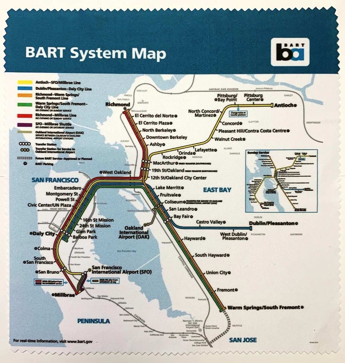 Bay Area Bart Route