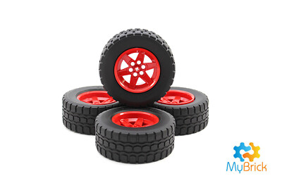 Genuine Lego® Red Wheel - (92912 / 23798, 15038c05) x 4 - Free Postage ...