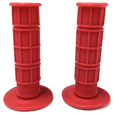 RED 24mm 22mm Handle Bar Throttle Hand Grips 110cc 125cc PIT PRO Trail ...