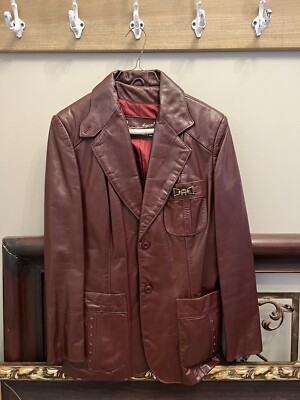 VTG Etienne Aigner Lined Leather Tapered Women’s Jacket Plus Sz 16 ...