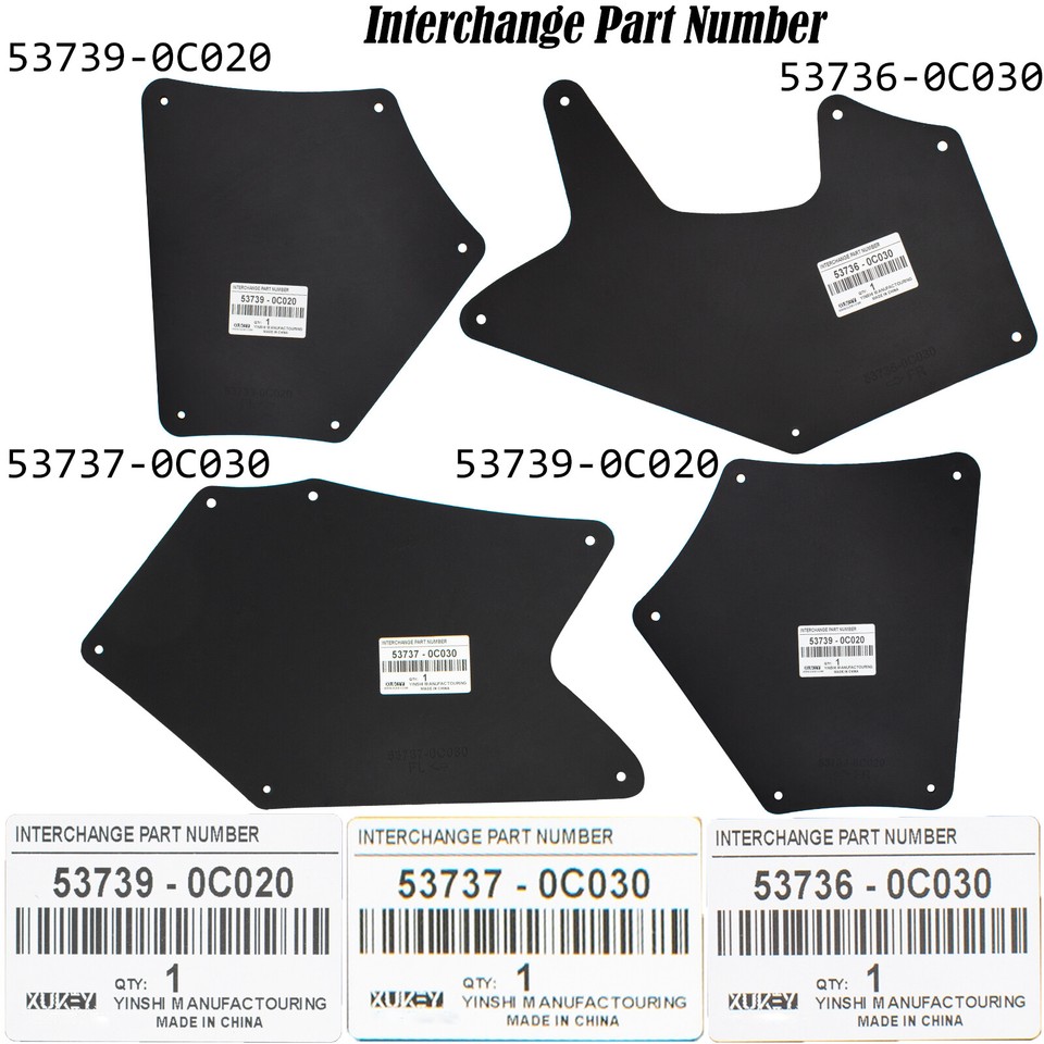 for Toyota Tundra Fender Liner Seal Guards Skirt Mud Flaps Mudflaps ...