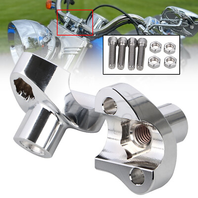 Chrome 1 1/2" Handlebar Risers Bottom For Harley Dyna Wide Glide FXDWG ...
