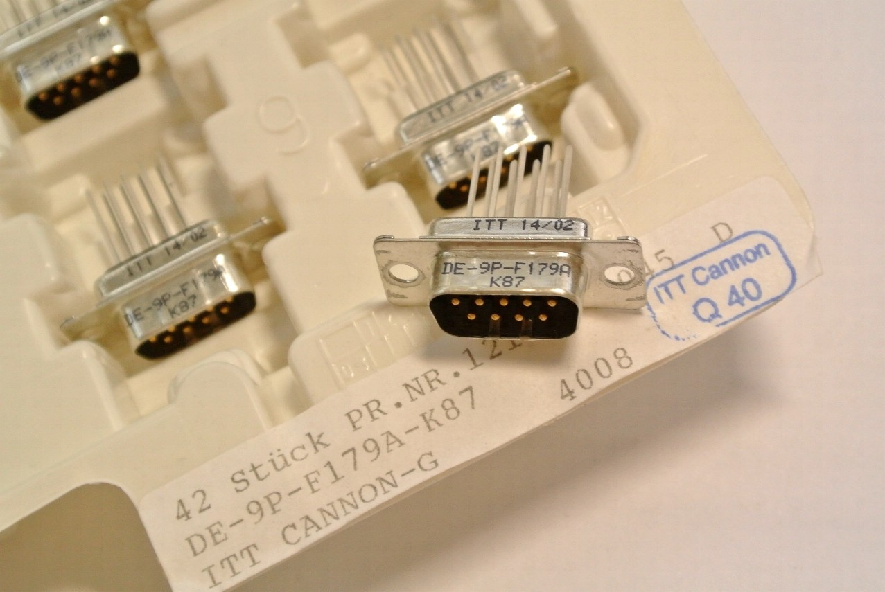 DE-9P-F179A-K87 ITT Cannon Connector D-Subminiature PIN 9 POS Solder ...