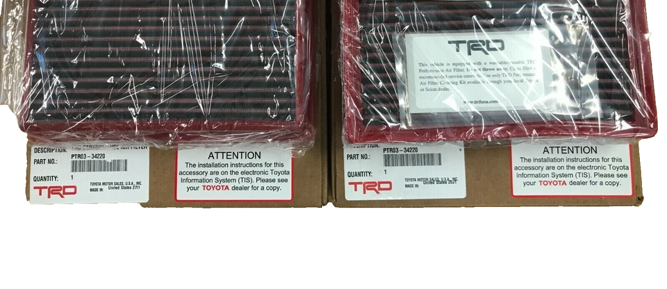 Toyota Tundra 22-24 Sequoia 23-24 TRD Performance Air Filter Set PTR03 ...
