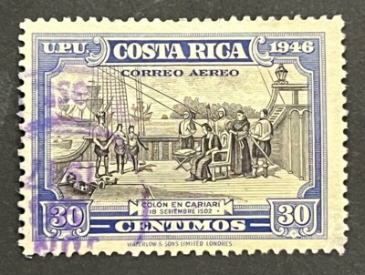 Travelstamps: 1947 Costs Rica Stamps Scott #C149 Columbus in Cariari ...