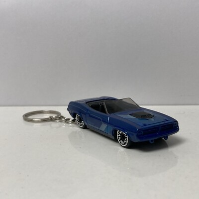 RARE KEY CHAIN BLUE PLYMOUTH CUDA 440 CUSTOM LIMITED EDITION 1970 1971 ...