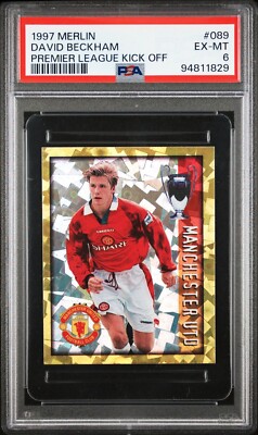 1997 Merlin Premier League Kick off 89 David Beckham PSA 6 POP 2 ...