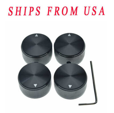 4-Pack 30*17mm Metal Pot Knobs 1/4" Control Knob fits Amplifier/Audio ...