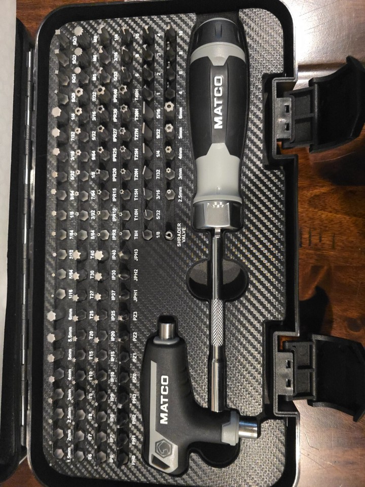 Matco Tools 112 Piece OPTI-GRIP Hex Star Slotted Phillips Bit Set ...