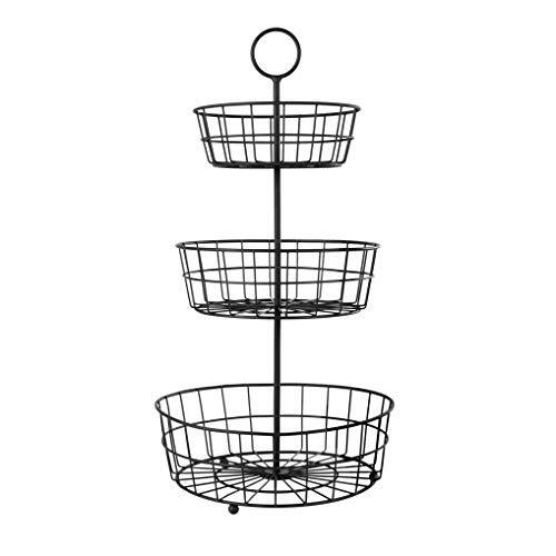 3-Tier Wire Fruit Basket Bowl Detachable Vegetable Bread Basket Display ...