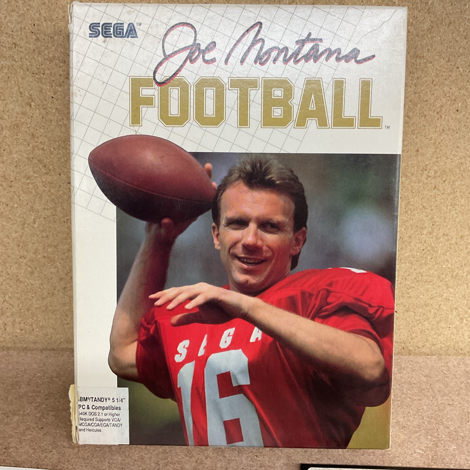 Joe Montana Football Sega IBM Tandy Big Box PC Game | eBay