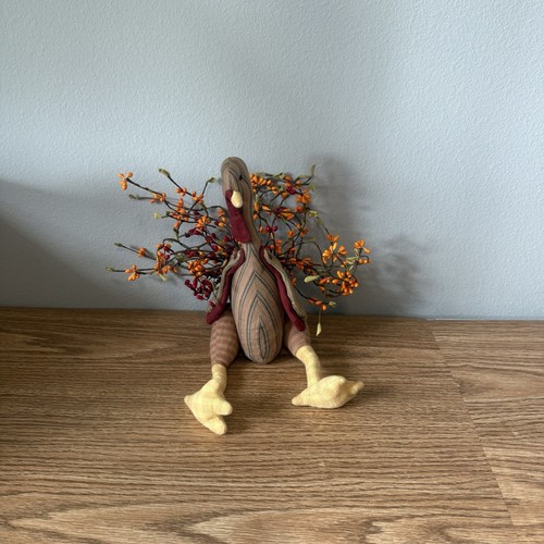 RARE Vtg Tender Heart Treasures Posable Turkey Thanksgiving Fall ...