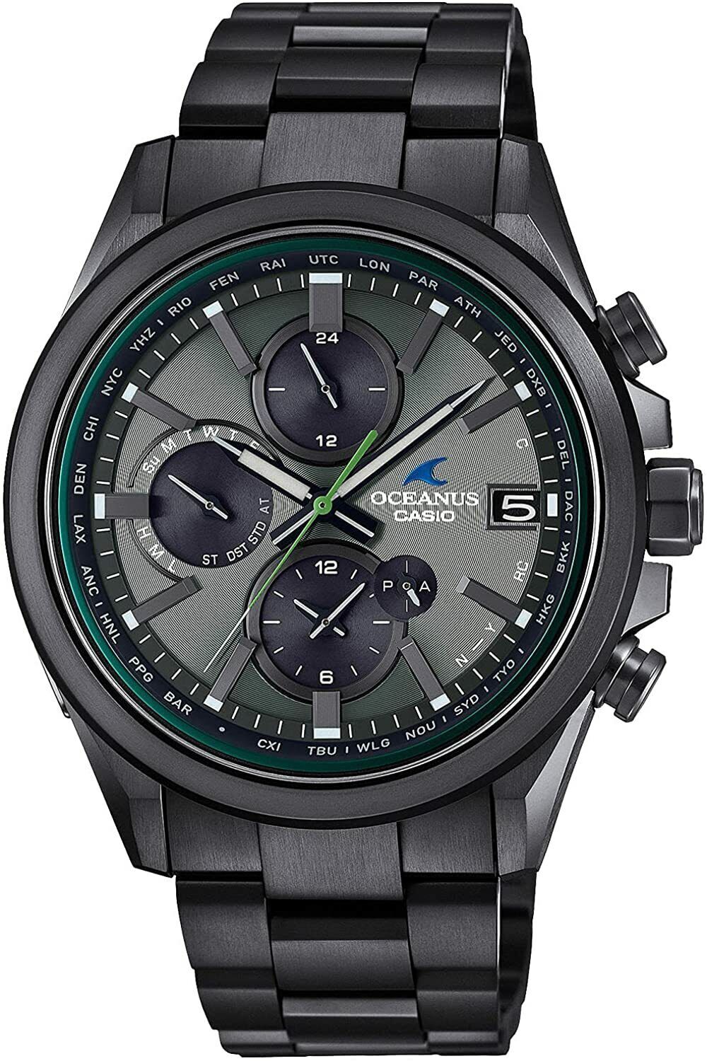 Casio 42mm Black Titanium Case with Black Titanium Strap Men's ...