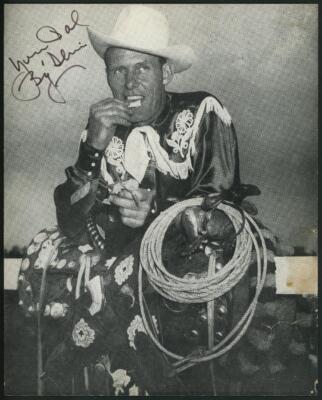 BIG SLIM "The Lone Cowboy" (1899-1966) signed photo & written lyrics ...
