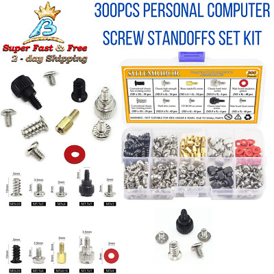 Computer Screws Standoffs Set Kit 300 Pieces Hard Drive Motherboard ...