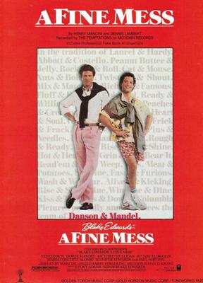 "A FINE MESS" HENRY MANCINI PIANO/V/GUITAR SHEET MUSIC RARE TED DANSON ...