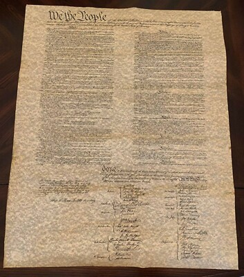Large - U.S. Constitution Parchment Replica Poster - 23"W x 29"H | eBay