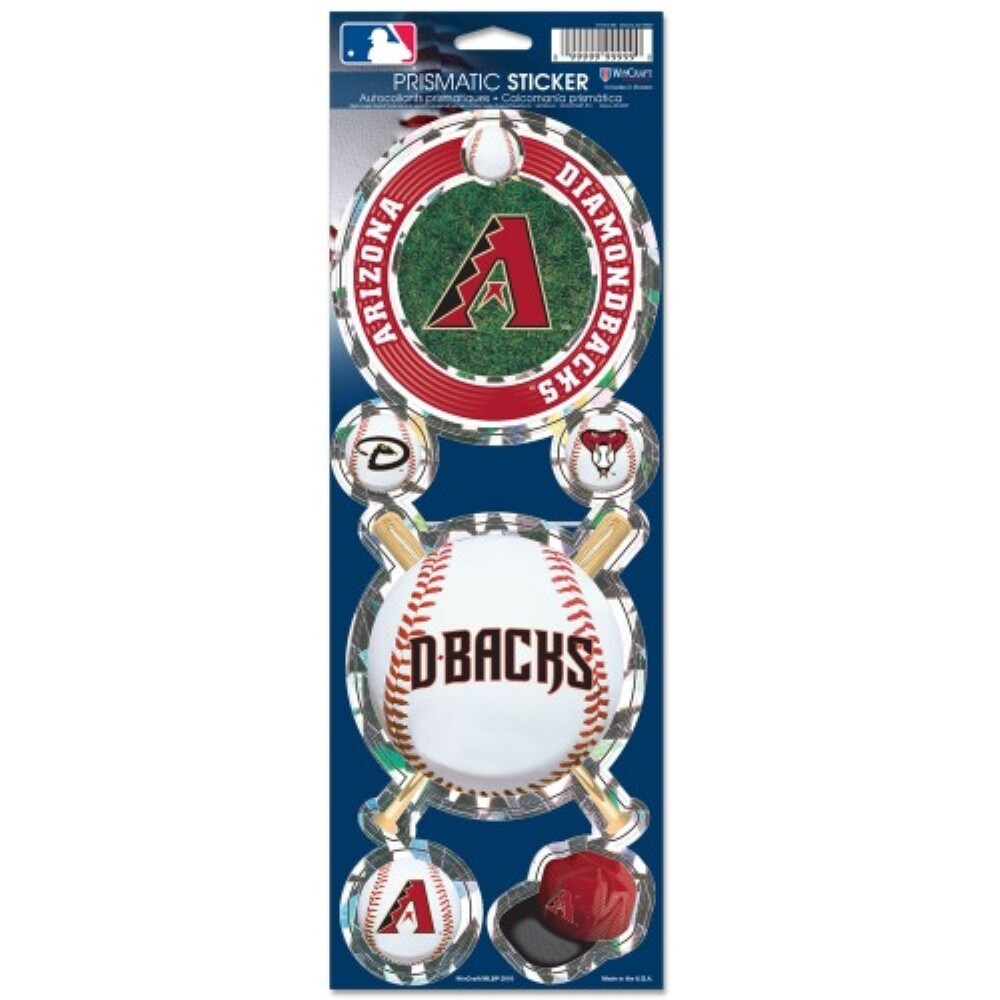 ARIZONA DIAMONDBACKS OFFICIAL 10.5" X 4" PRISMATIC DECAL SET NEW ...