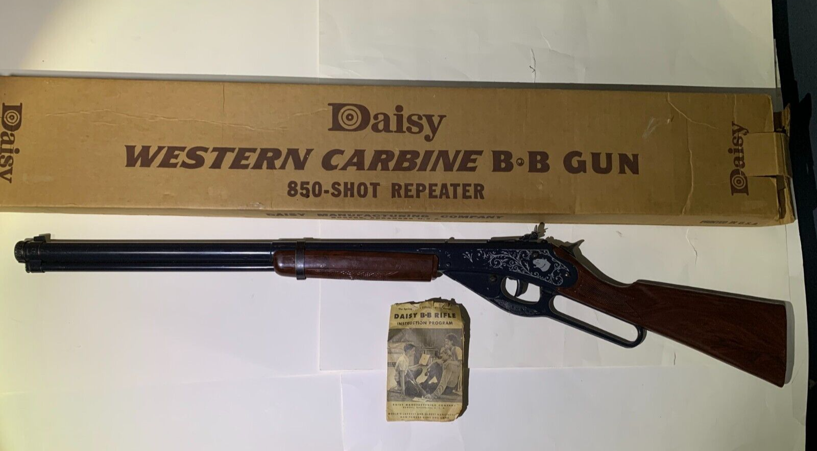 Vintage Daisy Model 111 BB Gun “Cougar” Rifle .177 Very Rare With Box ...