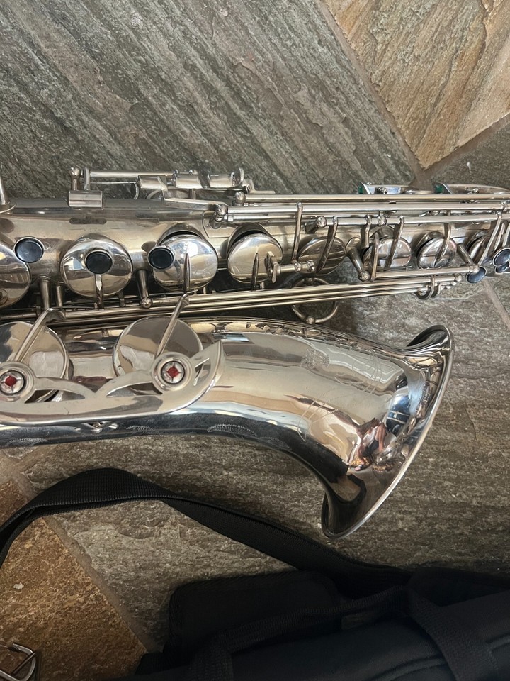 Silver tenor Saxophone with case and mouthpiece. | eBay