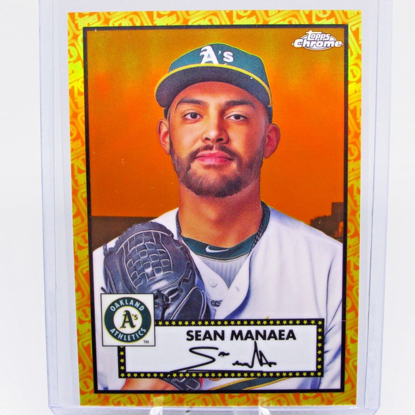 2021 Topps Chrome Platinum Anniversary Sean Manaea #346 Orange Parallel ...