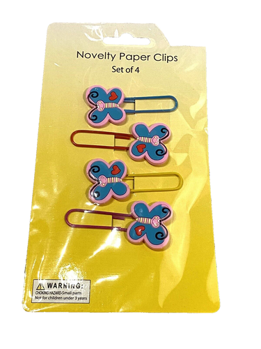 set of 4 novelty paper clips butterflies | eBay