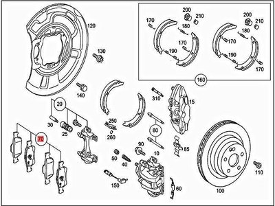Genuine MERCEDES BBDC C219 S211 W211 Ts disk brake pad 0074201020 | eBay