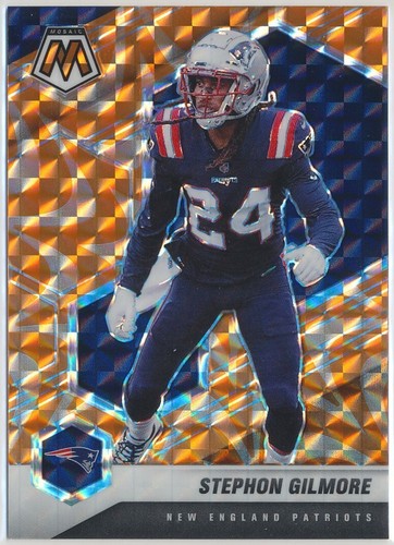 2021 Panini Mosaic - Stephon Gilmore - Patriots - REACTIVE ORANGE ...
